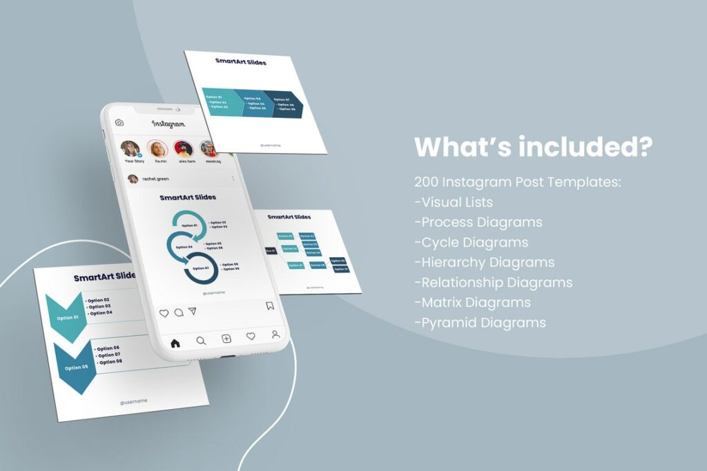 Square Smart Art Powerpoint Templates | Bundle Templates | Editable ...