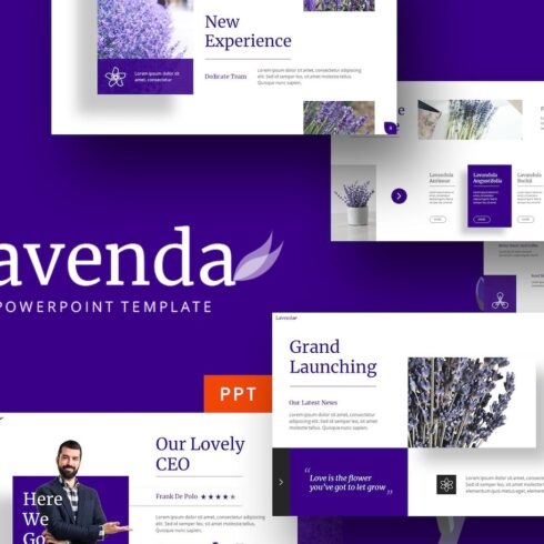 Lavenda - Floral Powerpoint Template | MasterBundles