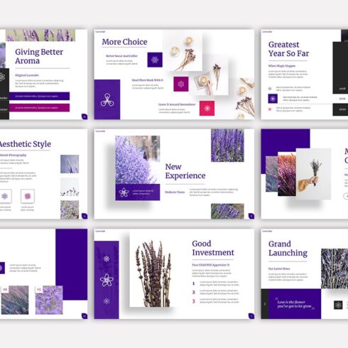 Lavenda - Floral Powerpoint Template | MasterBundles