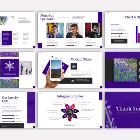 Lavenda - Floral Powerpoint Template – MasterBundles