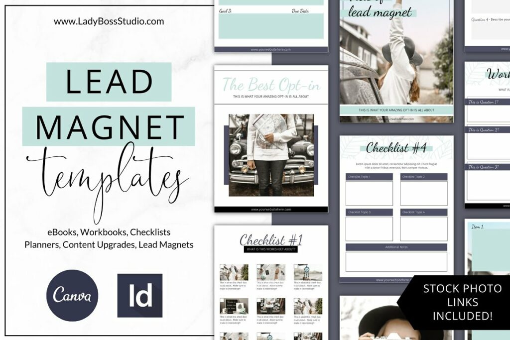 Lead Magnet Templates Canva InDesign – MasterBundles