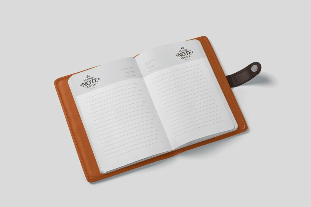 Leather Notebook Mockups – MasterBundles