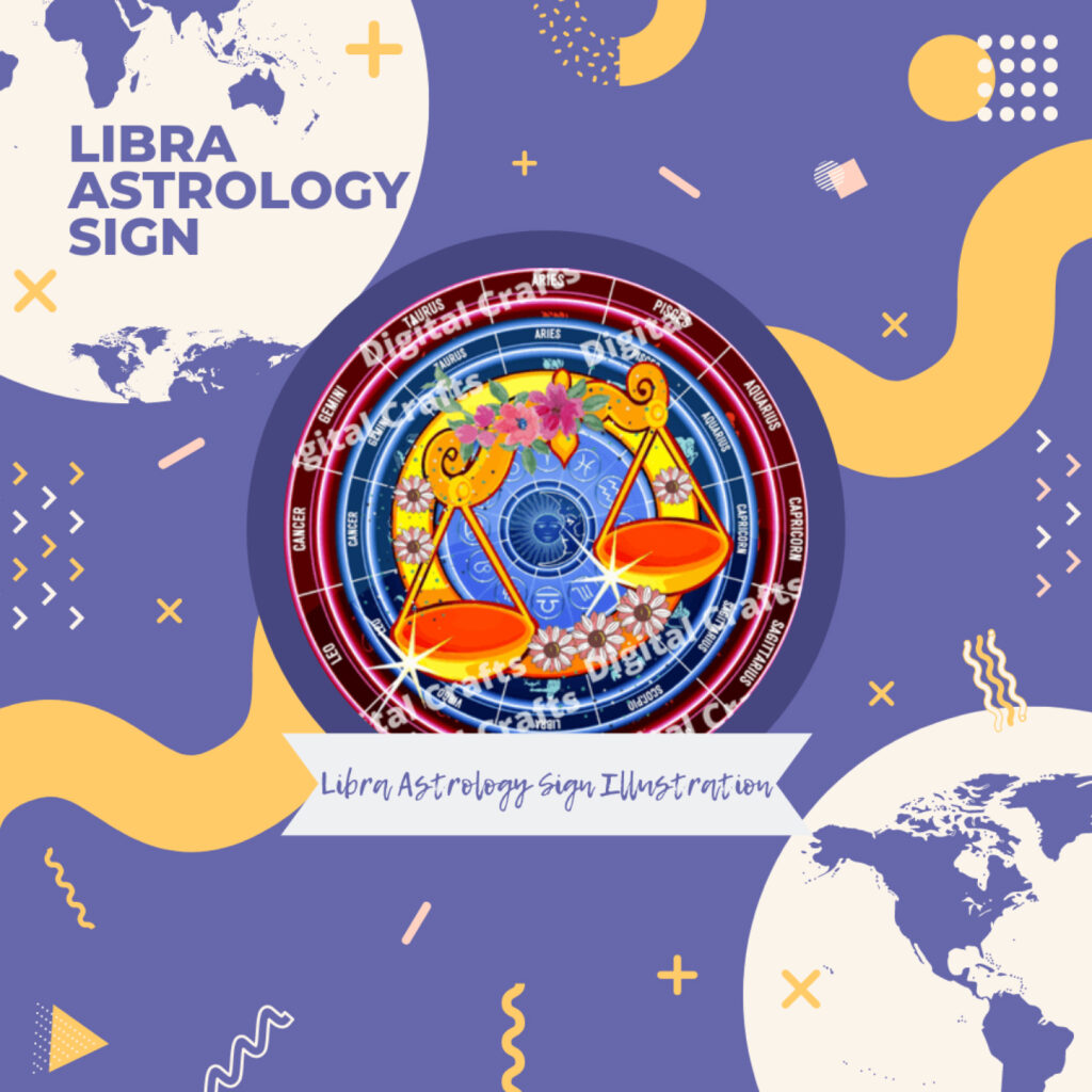 Libra Astrology Sign Illustration – MasterBundles