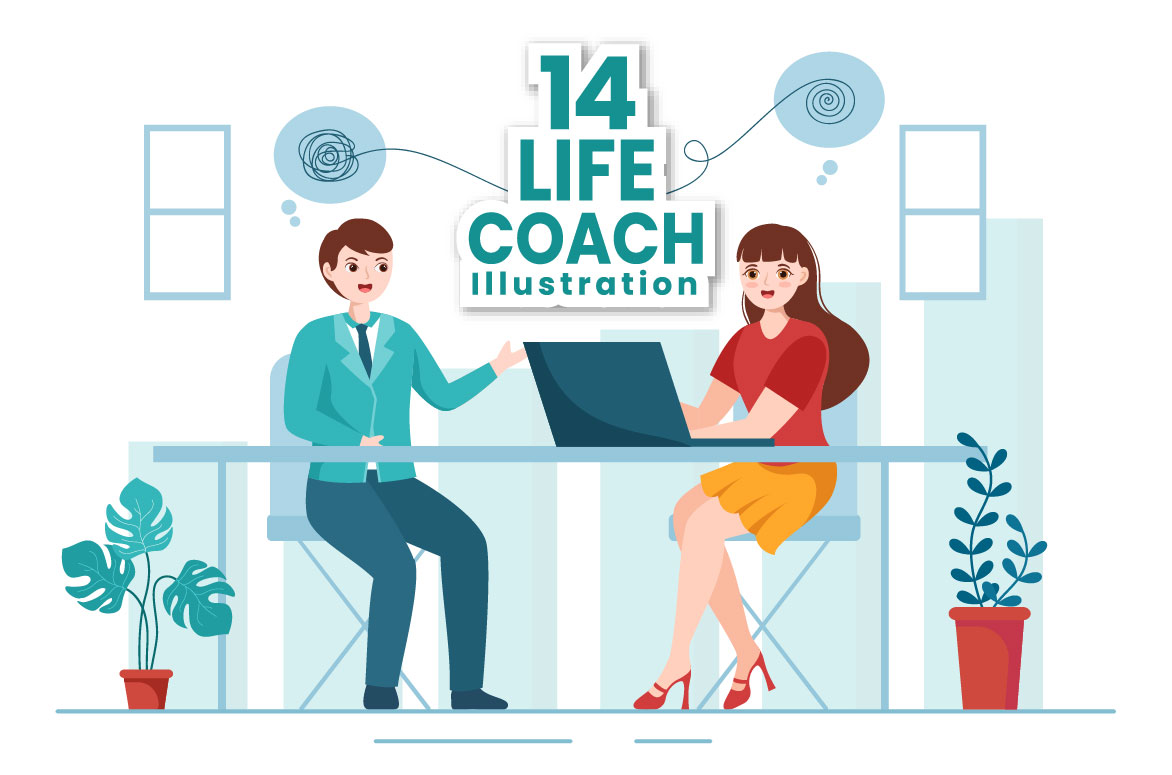 14 Life Coach Illustration - MasterBundles