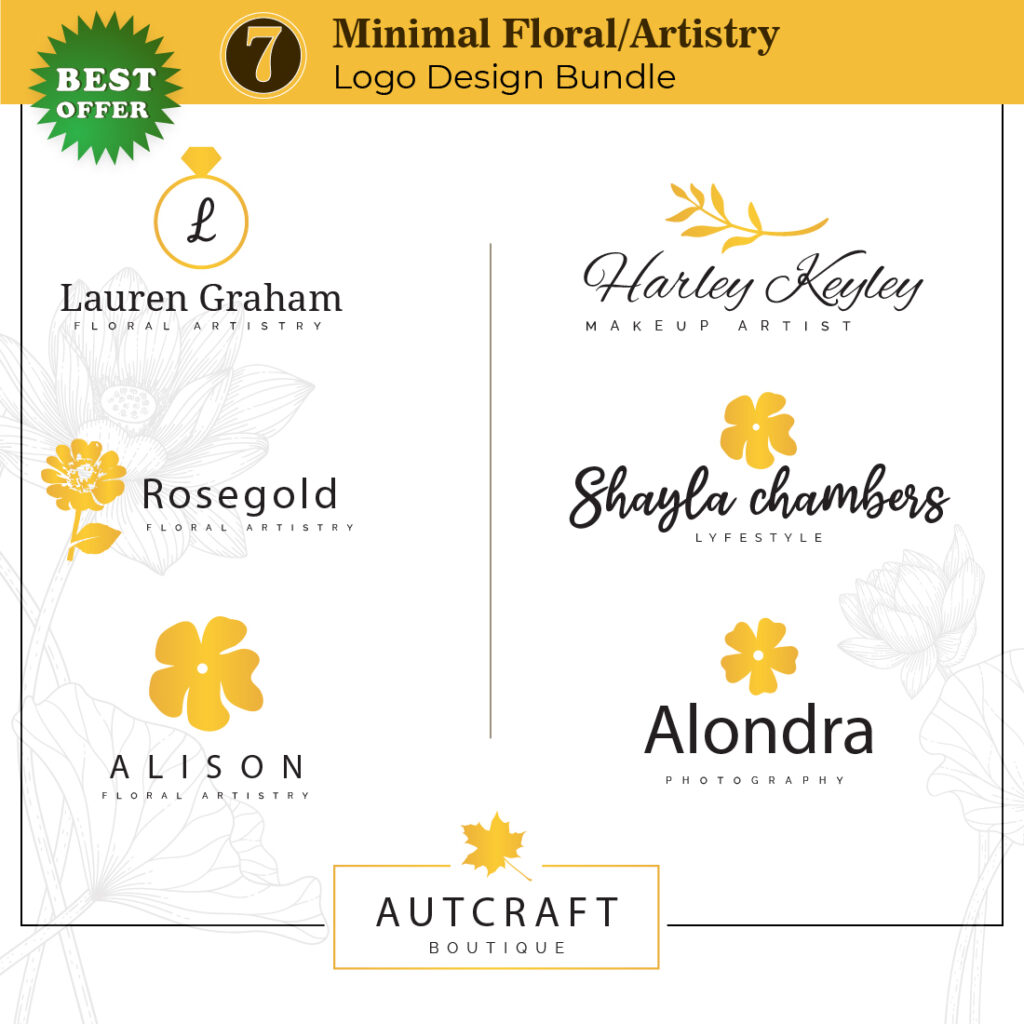 Bundle of 17 Beautiful Minimal Signature Logos - Just 8$ - MasterBundles