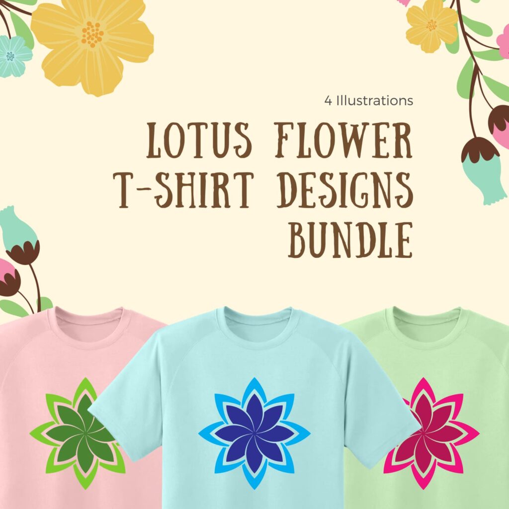 Lotus Flower SVG T-shirt Designs Bundle – MasterBundles