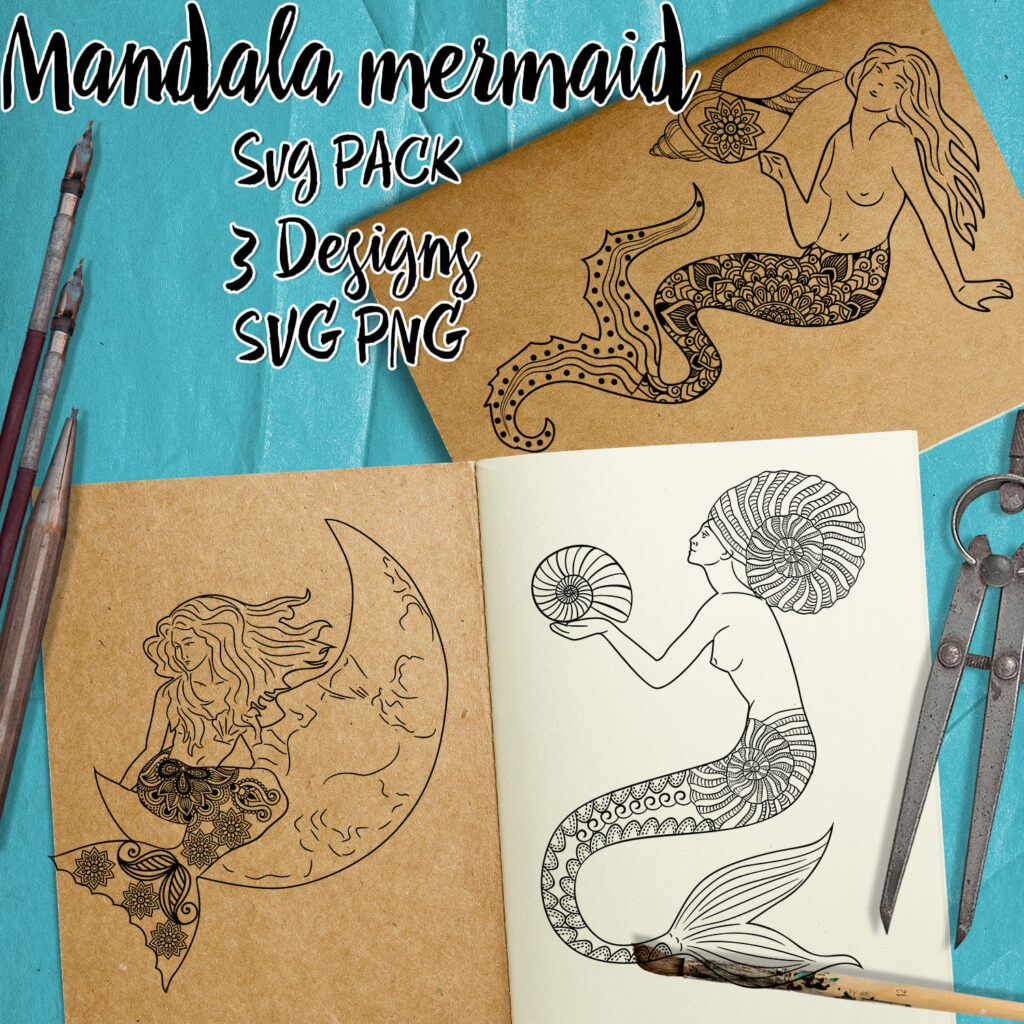 Mandala Mermaid SVG Files – MasterBundles