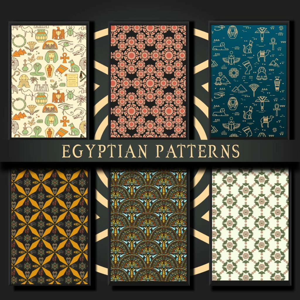 6 Egyptian Mythology Patterns - MasterBundles