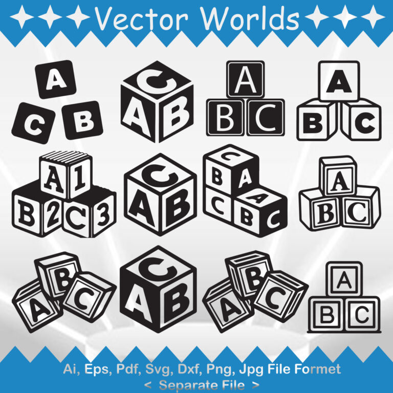 Alphabet Cubes SVG, Cubes - MasterBundles