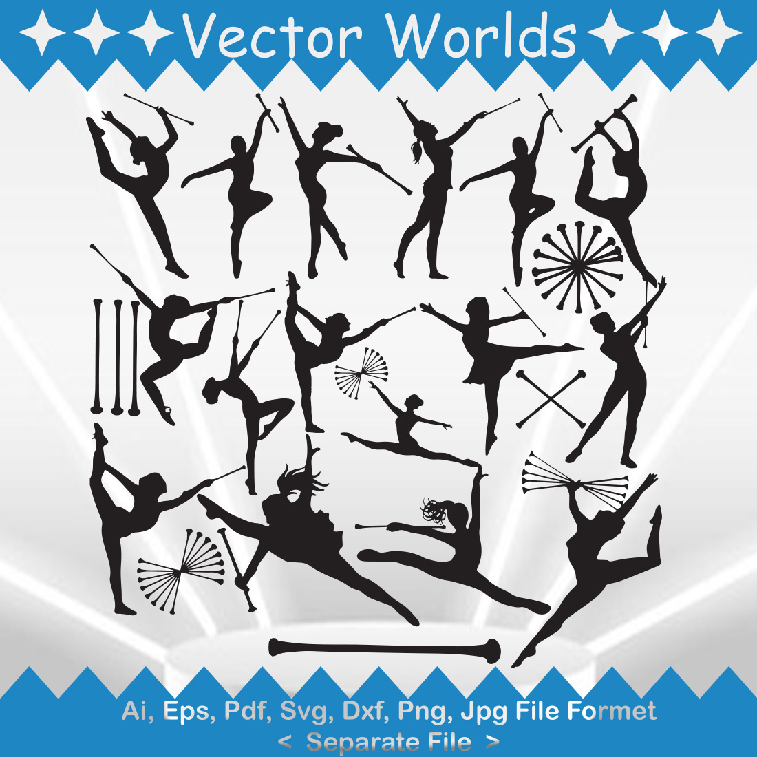 Baton Twirling SVG Vector Design - MasterBundles