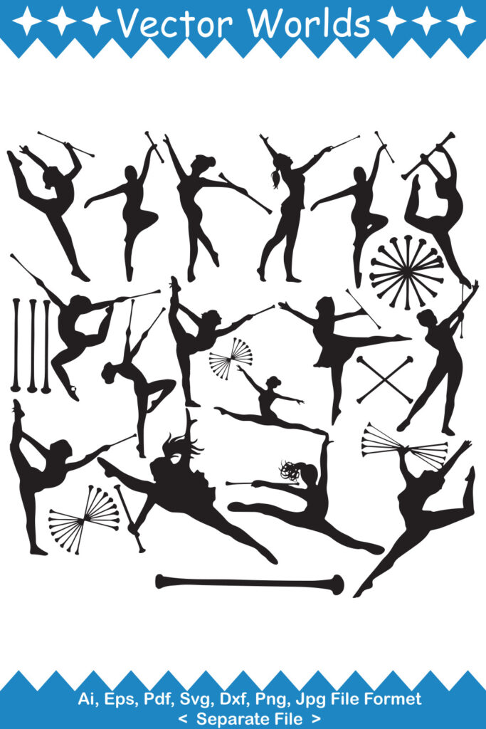 Baton Twirling SVG Vector Design - MasterBundles