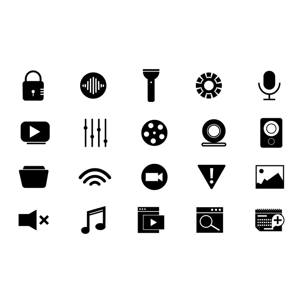 30 Flat Essential Icon Pack Vector Illustrations - MasterBundles