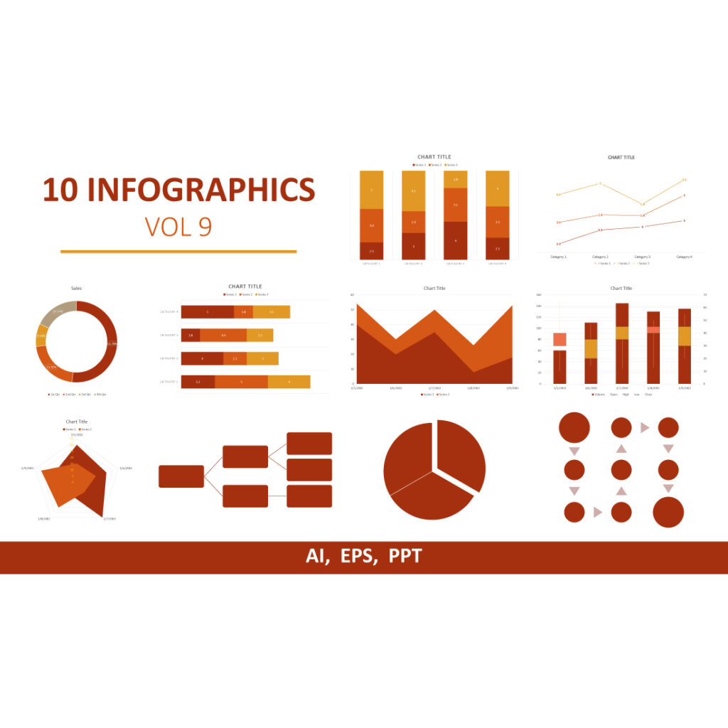 10 Infographic elements pack - MasterBundles