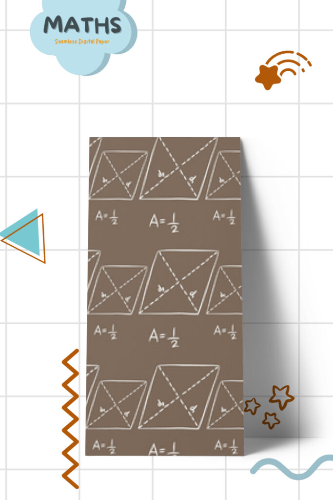 Maths Seamless Digital Paper on Brown Background – MasterBundles