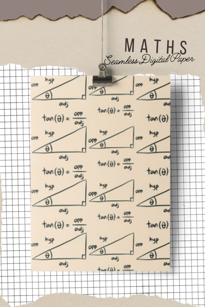 Maths Seamless Digital Paper on Orange Background – MasterBundles