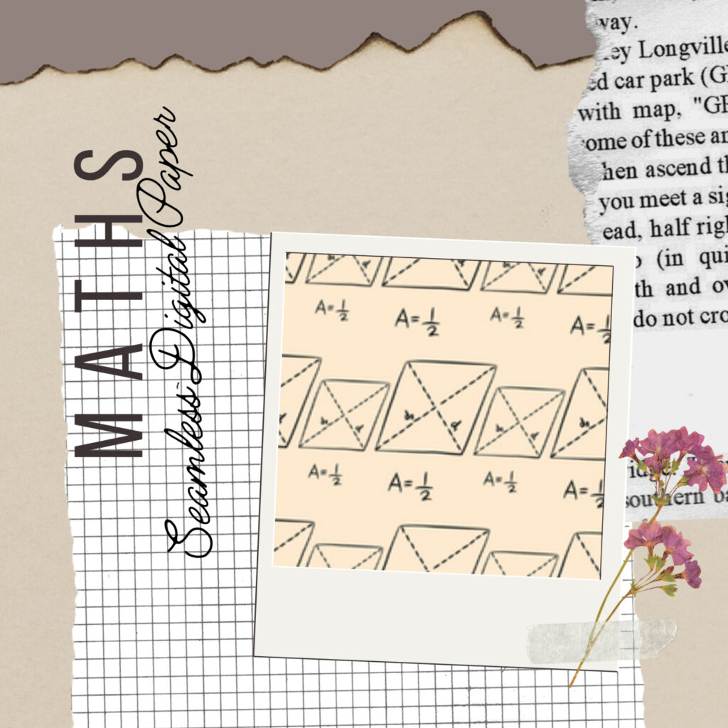 Maths Seamless Digital Paper on Orange Background – MasterBundles
