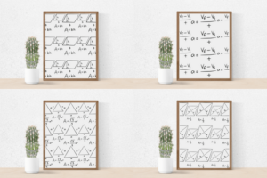 Maths Seamless Digital Paper on Grey Background – MasterBundles