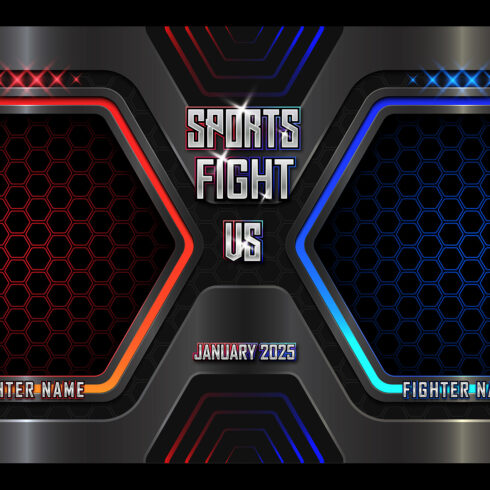 10 Sports fight posters and backgrounds in 3d realistic style ...