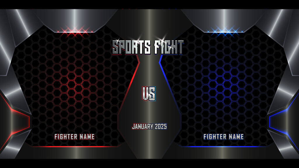 10 Sports fight posters and backgrounds in 3d realistic style ...