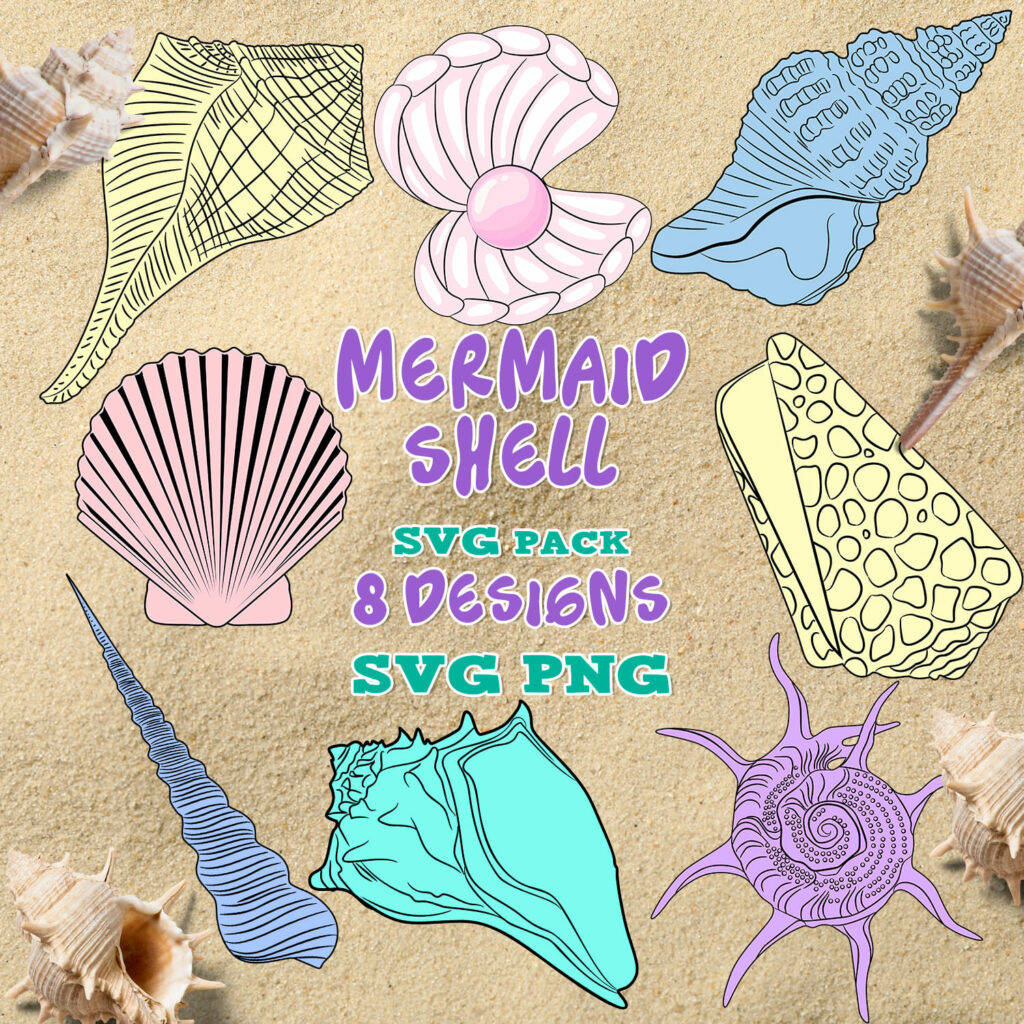 Mermaid Shell SVG Files – MasterBundles