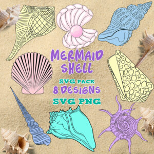 Mermaid Shell SVG Files – MasterBundles