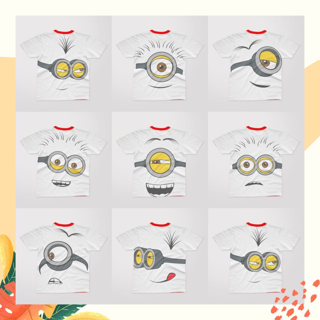 Minion Face T-shirt Designs – MasterBundles