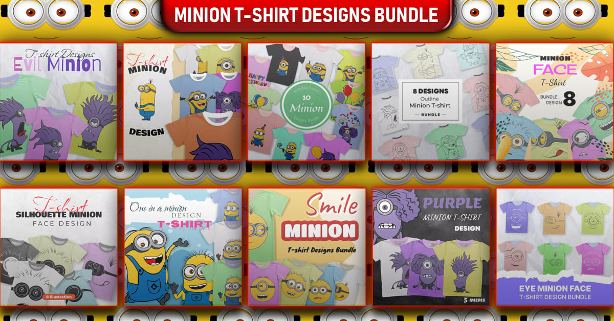 Minion T-Shirt Designs Bundle – MasterBundles
