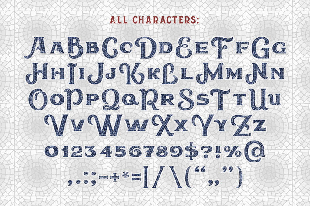 Mosaic Pool Typeface - MasterBundles