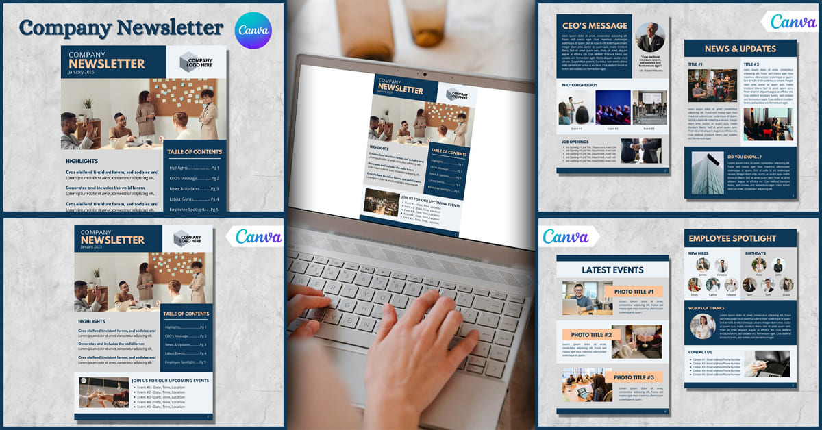 Company Newsletter Professional Template – MasterBundles