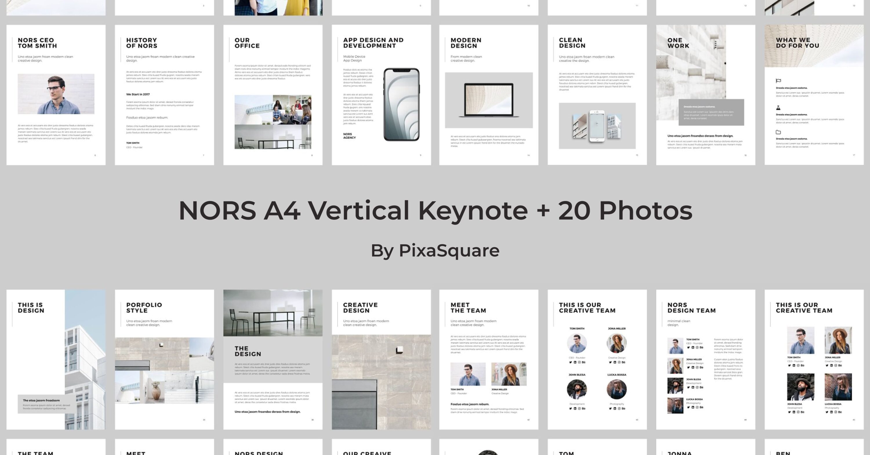 Nors A4 Vertical Keynote + 20 Photos – MasterBundles