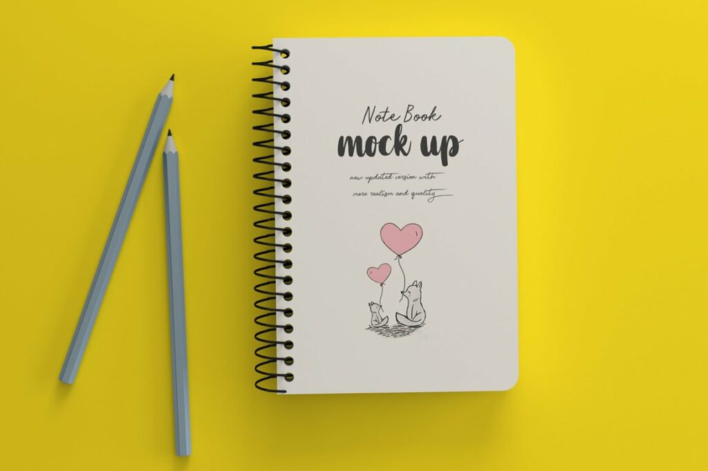 Notebook Paper Mockup – MasterBundles
