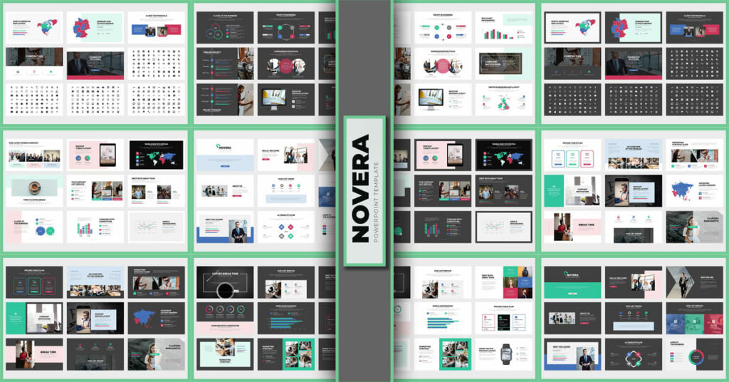 Novera: Company Brochure Powerpoint – MasterBundles