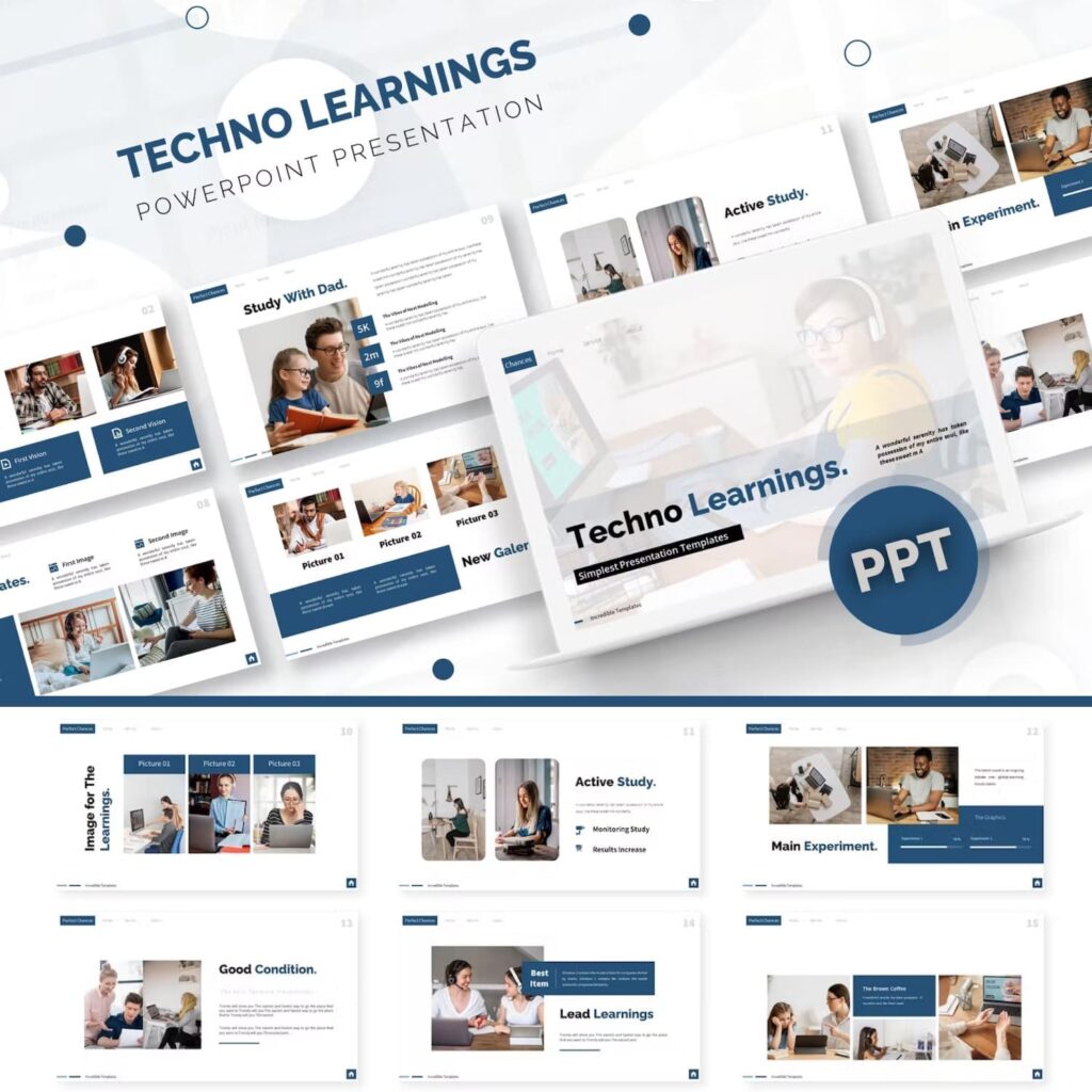 Fibergy - Technology Presentation PowerPoint Template - MasterBundles