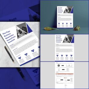 One Page Business Newsletter Powerpoint Template – MasterBundles