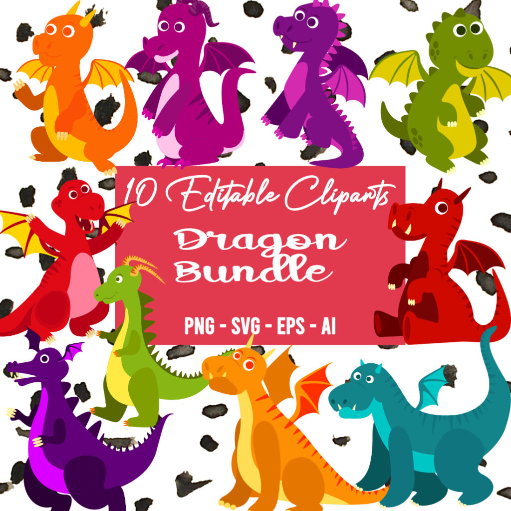 Dragon Clipart Set - MasterBundles