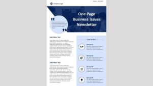 One Page Business Issues Newsletter Powerpoint Template – MasterBundles