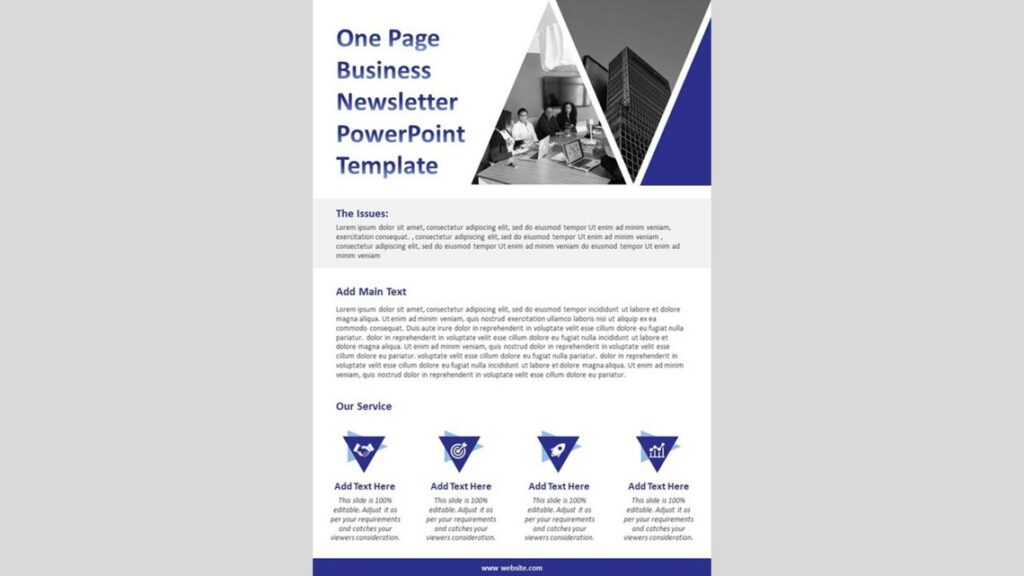 One Page Business Newsletter Powerpoint Template – MasterBundles