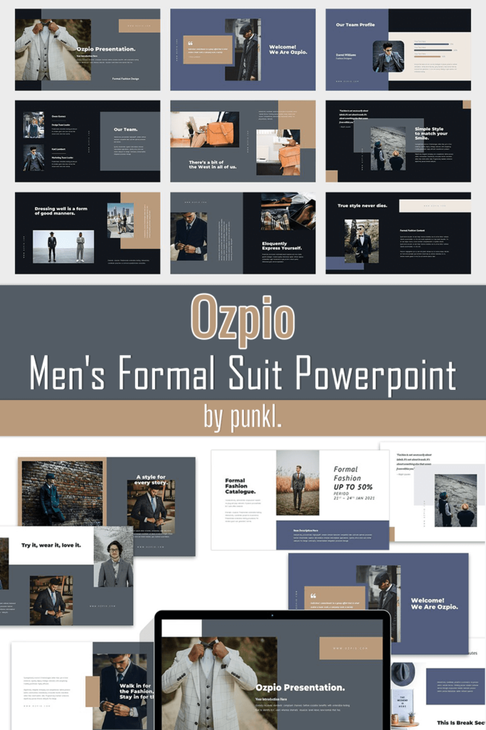 Ozpio: Men's Formal Suit PowerPoint – MasterBundles