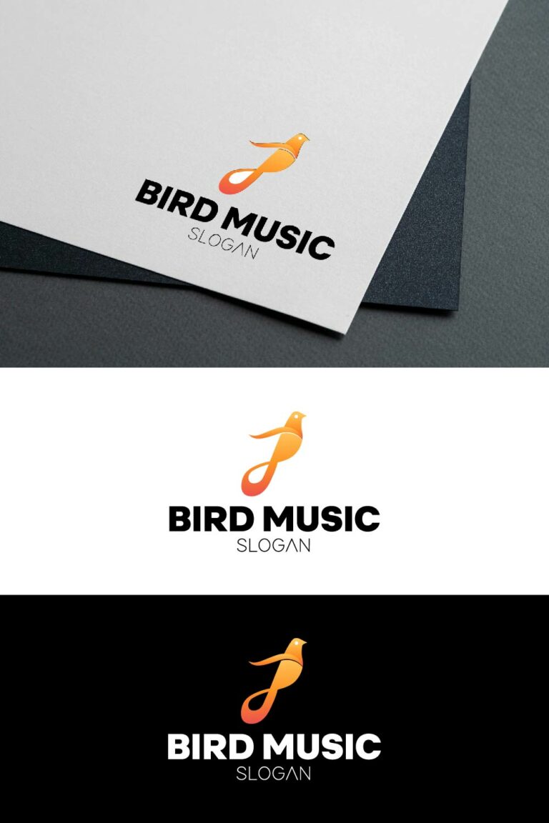 Bird Music Logo Vector - MasterBundles