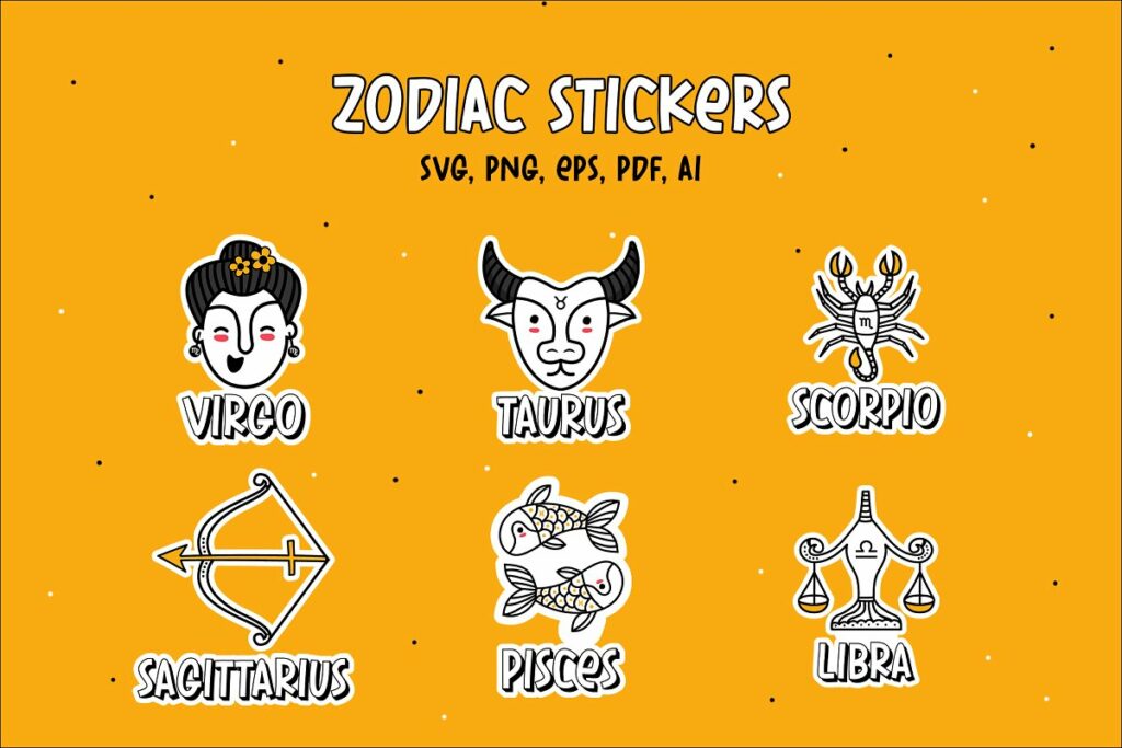 Zodiac Signs Stickers – MasterBundles