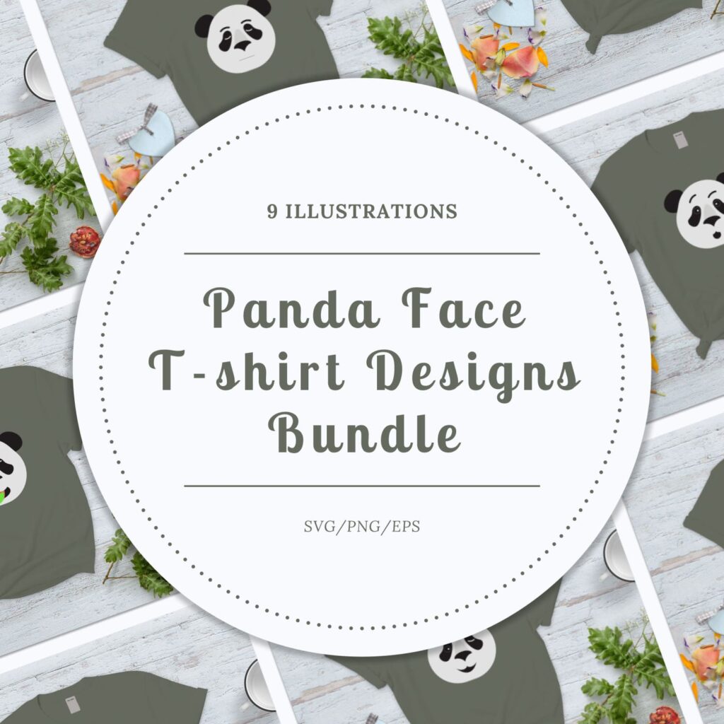 Panda Face Svg T-shirt Designs Bundle – MasterBundles