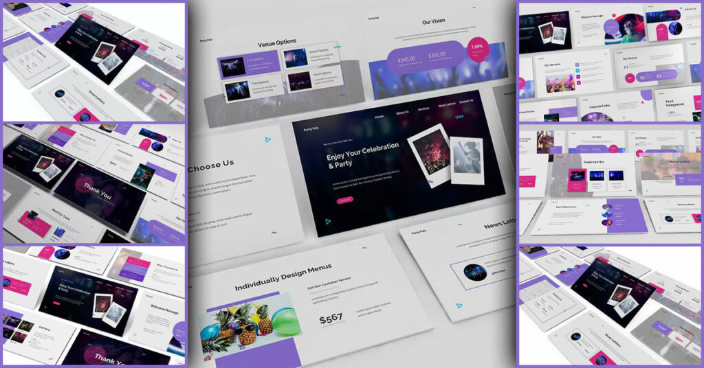 Party Planner Powerpoint Template – MasterBundles