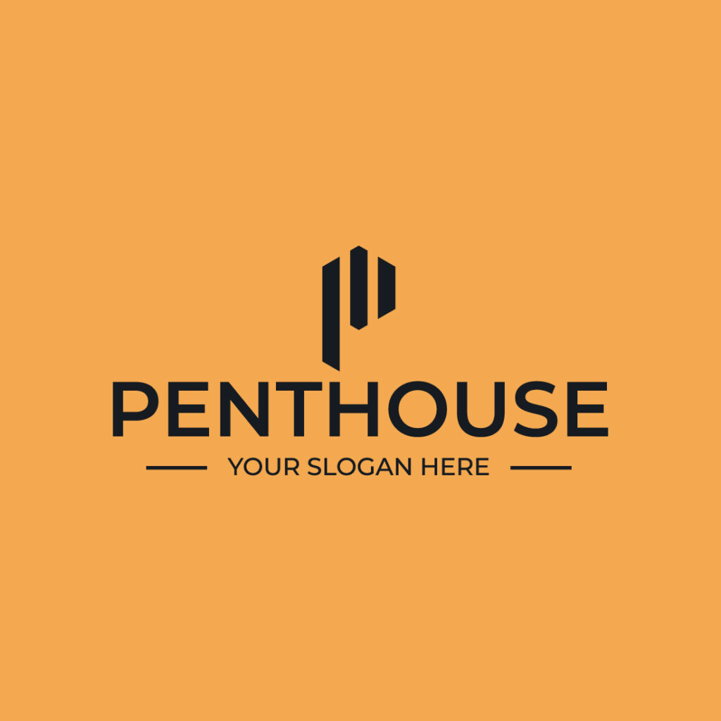 P-letter penthouse logo template only $10 - MasterBundles