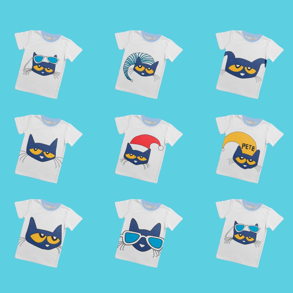 Pete The Cat Face T-shirt Designs Bundle – MasterBundles