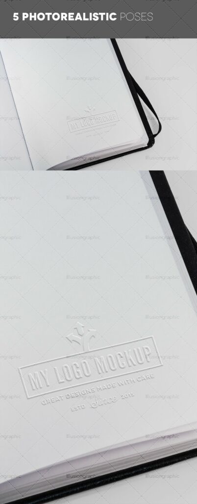 Photorealistic Black Notebook Mockup – MasterBundles