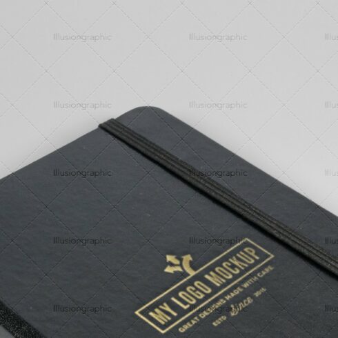 Photorealistic Black Notebook Mockup | MasterBundles