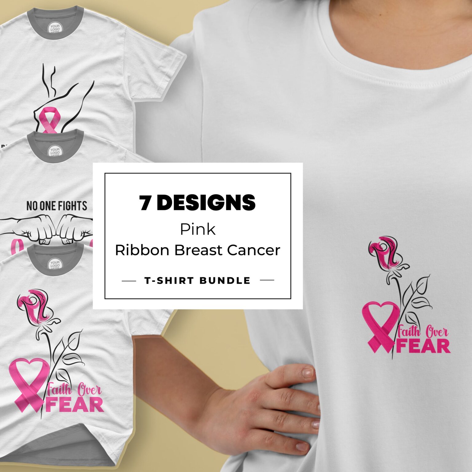 Pink Ribbon Breast Cancer SVG T-shirt Designs Bundle – MasterBundles