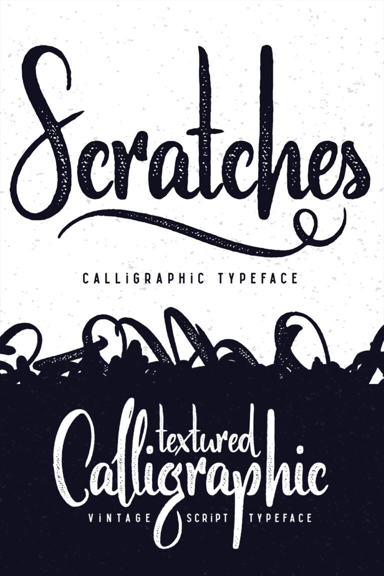 Scratches Calligraphic Font - MasterBundles