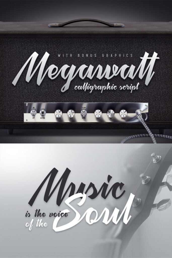 Megawatt font + Bonus - MasterBundles