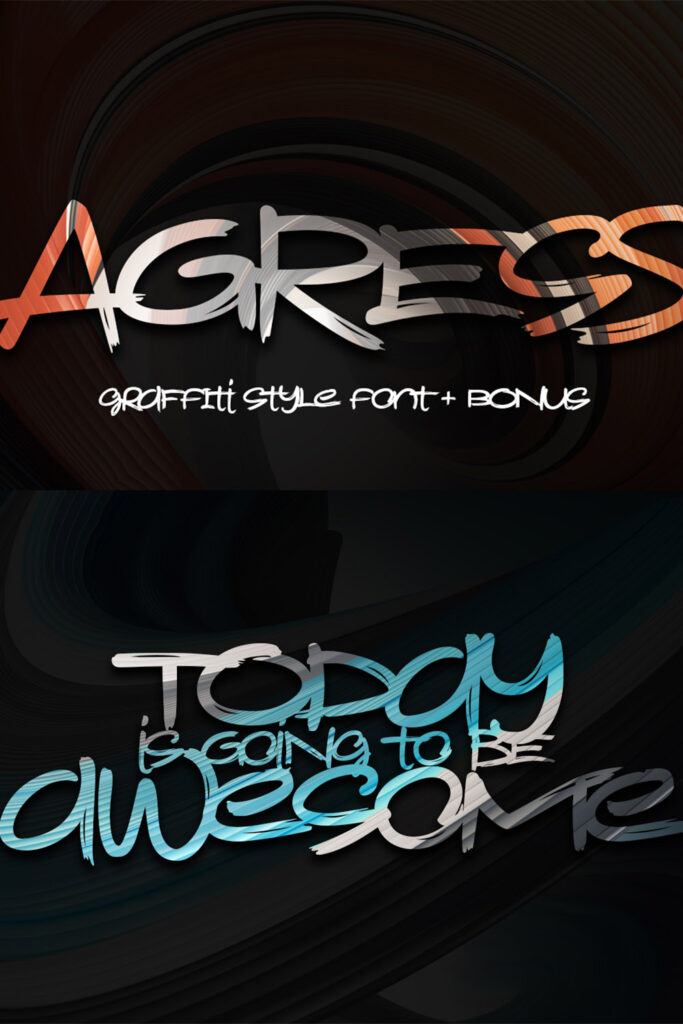 Script Graffiti Agress Font - MasterBundles